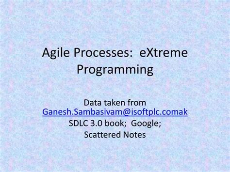 ppt agile processes extreme programming powerpoint presentation