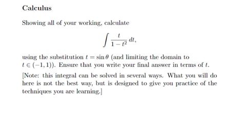 Solved Calculus Showing All Of Your Working Calculate Chegg Com