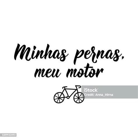 내 다리 포르투갈어 내 엔진 글자 잉크 그림입니다 모던 한 브러시 서예 T 셔츠에 대한 스톡 벡터 아트 및 기타 이미지 T