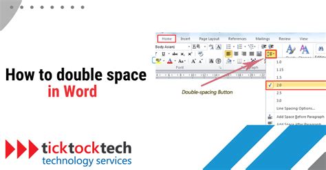 How To Double Space In Word Computer Repair TickTockTech
