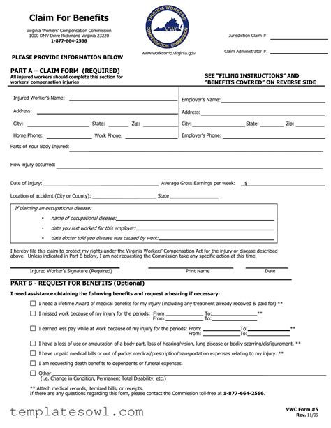 Download Vwc 5 Form • Templatesowl