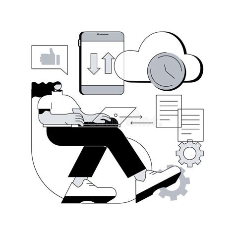 Automatic Backup Abstract Concept Vector Illustration Stock Vector Illustration Of Cartoon