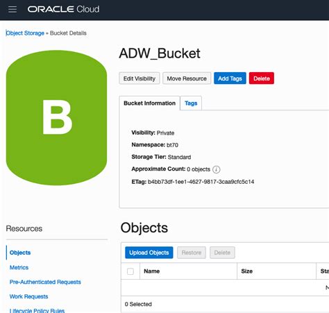 Adw Loading Data Using Object Storage Ora Lytics