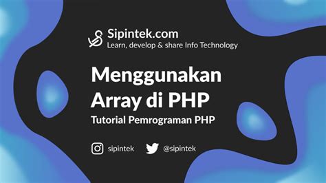 tutorial pemrograman php memahami array di php