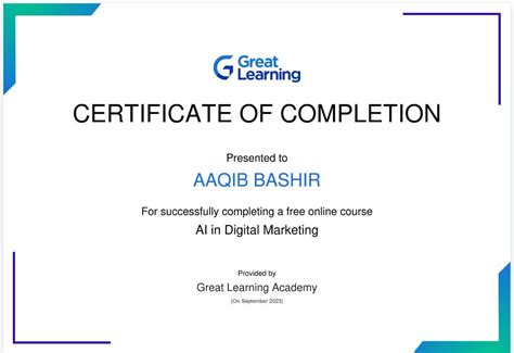 Completed Ai In Digital Marketing Course Aaqib Bashir Posted On The