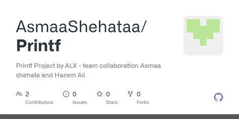 github asmaashehataa printf printf project by alx team