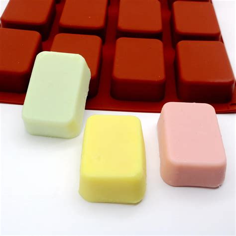 Rectangle Soap Molds Set Of 12 Cavities Lotion Bar Soap Making Supplies