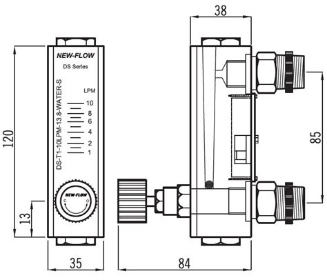 Variable Area Flow Meter Plastic Tube For Water For Air RITM Industry