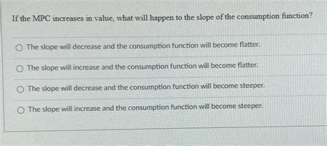 Solved If The MPC Increases In Value What Will Happen To Chegg Com