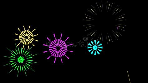 Colorful Fireworks Animation Celebration Firework For Party Festival