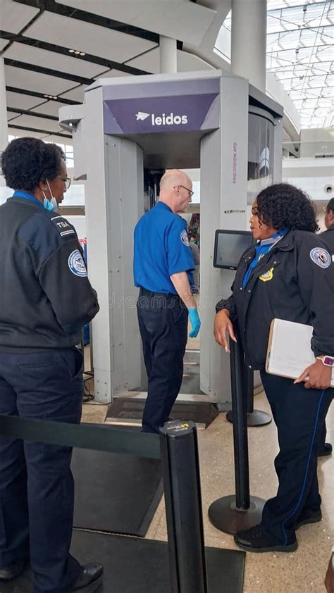 Tsa Airport Body Scanner At New Orleans Airport Editorial Photo Image