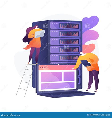 Data Center Abstract Concept Vector Illustration Stock Vector
