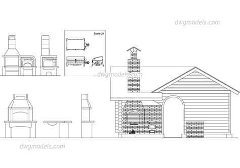 Barbecue 2 Dwg Free Cad Blocks Download
