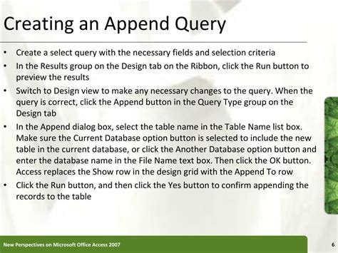 Ppt Access Tutorial Using Action Queries And Advanced Table