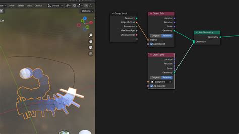 Ghost Trail Blender Geometryshader Nodes