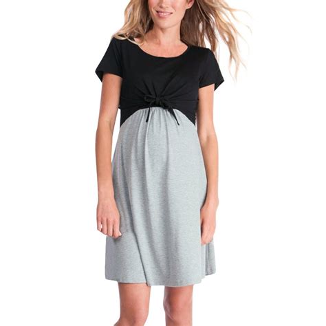 Summer Maternity Dress Casual Women Mother Splice Vicedeal
