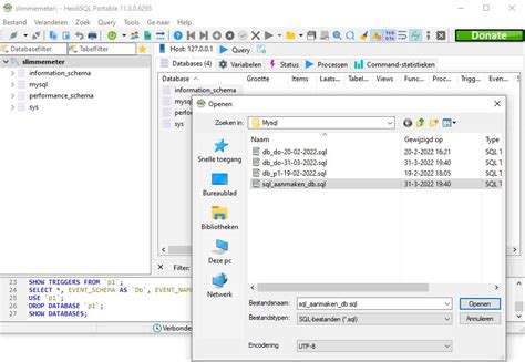 Aanmaken Mysql Tabellen Monitoring Slimme Meter