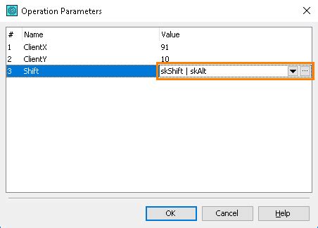 Specifying Operation Parameters TestComplete Documentation