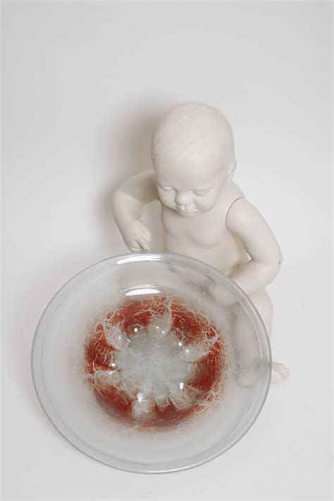 Large Bauhaus Art Deco Glass Bowl By Karl Wiedmann For Wmf Ikora 1930s