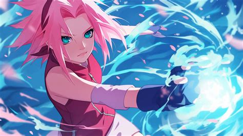 Naruto Sakura Haruno Blue Desktop Wallpaper Anime Wallpaper