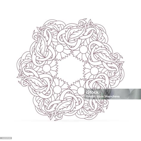 낙서 색칠 안티 스트레스 꽃 페이지 책 잎 흰색에 고립 된 카드에 대한 손 그리기 아트 라인을 번들 디자인 천 스케치 벡터 스톡 일러스트 개화기에 대한 스톡 벡터 아트 및