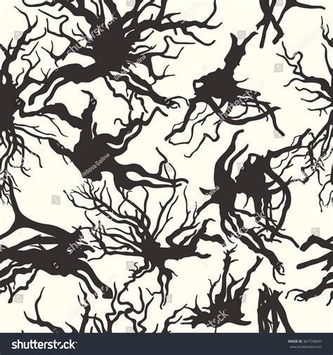 Pattern Interwoven Tree Roots Stock Vector Royalty Free 367728695 Shutterstock