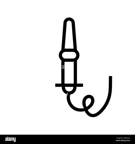 Fire Extinguisher Line Icon Isolated On White Background Black Flat Thin Icon On Modern Outline