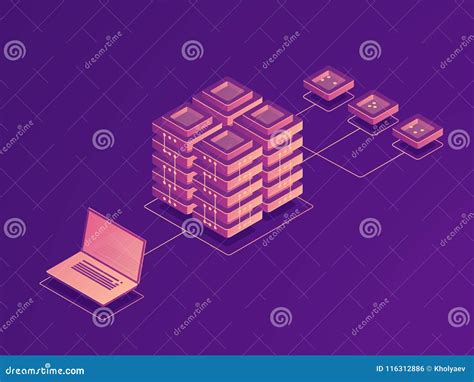 Cloud Data Storage Internet Traffic Routing Server Room Laptop Data