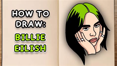 How To Draw Billie Eilish Step By Step Drawing Tutorial Youtube