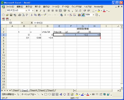Excelで微分方程式を解く