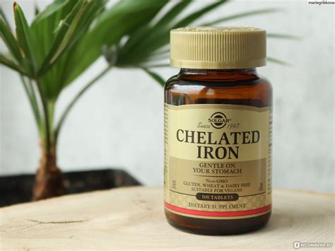 БАД Solgar Chelated Iron Железо - «Железо от Solgar или Now Foods? Что ...
