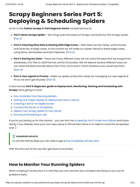 Scrapy Beginners Series Part 5 Deploying And Scheduling Spiders