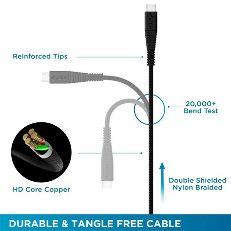 Buy Urbn Type A To Micro Usb Type B 495 Feet 15 M Cable Tangle