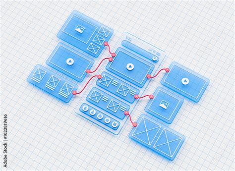Ux Ui Flowchart Connection Node Graphic Designer Creative Planning Application Process