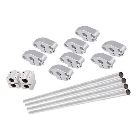 수직 8mm 직경 선형 모션 볼 베어링 슬라이드 부싱 및 300mm 선형 샤프트 광축 로드 레일 지원 16 개 세트linear Motionlinear Axisshaft