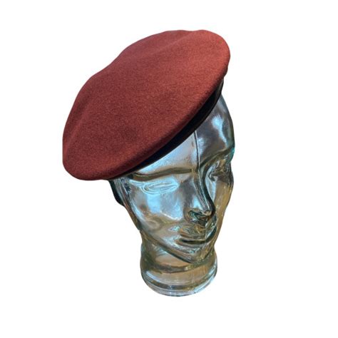 Maroon Officers Small Crown Beret Military Cap Frontline Military