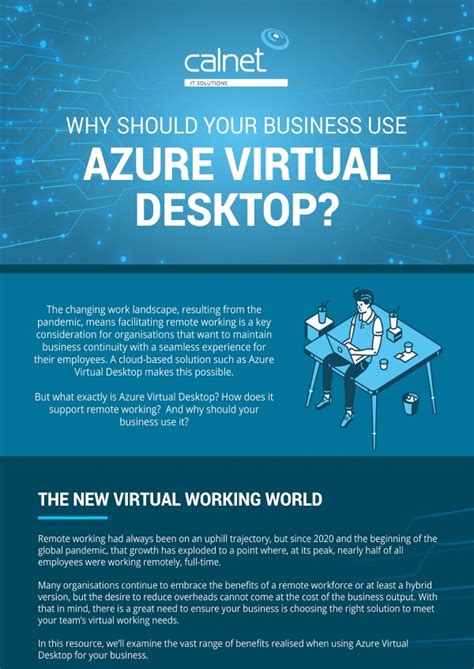 Why Should Your Business Use Azure Virtual Desktop Infographic Calnet It Solutions