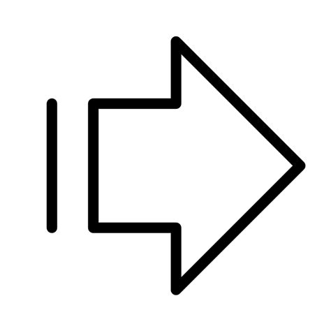 Arrow Fat Line Right Thin Vector Svg Icon Svg Repo