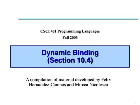PPT Dynamic Binding Section 10 4 PowerPoint Presentation Free Download ID 52120