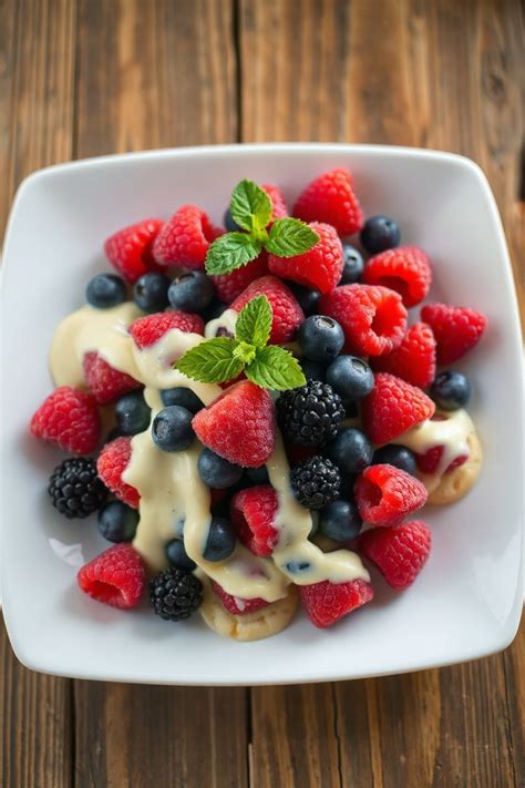 Frozen Berries Recipe With Creamy White Chocolate Sauce