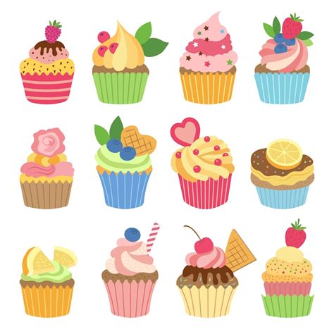 컵케이크 벡터 Freepik에서 무료 고품질 벡터를 다운로드하세요 Freepik