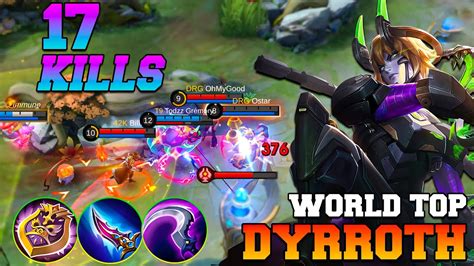17 Kills Best Dyrroth One Shot Build And Emblem Build Top 1