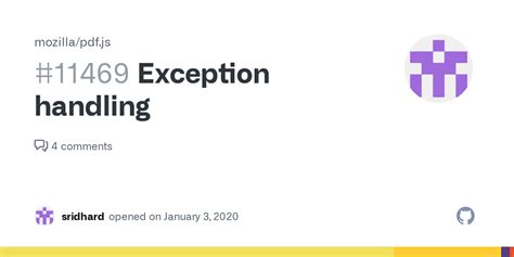 Exception Handling · Issue 11469 · Mozillapdfjs · Github