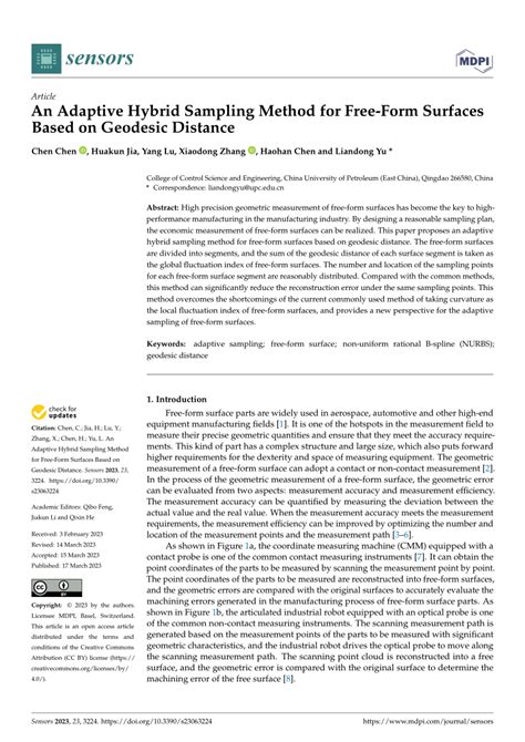 Pdf An Adaptive Hybrid Sampling Method For Free Form Surfaces Based On Geodesic Distance