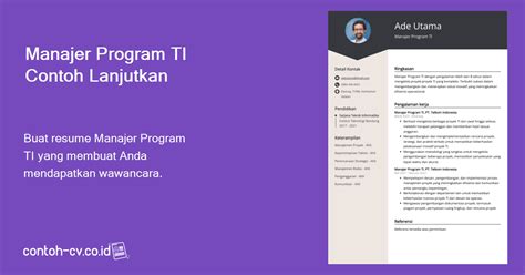 Resume Manajer Program Ti Contoh And Panduan Pekerjaan Tingkat Pemula