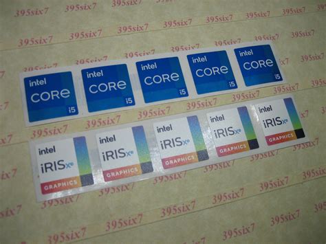 Intel Core I5 11th Gen Iris Xe Graphics Sticker 5 Pcs Multicolor Laptop Decal 202202082053