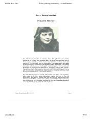 Legendary Radio Drama Sorry Wrong Number By Lucille Fletcher Course