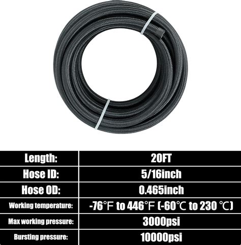 6an 38″ Ptfe Ls Swap Efi Kit De Montaje De Línea De Combustible