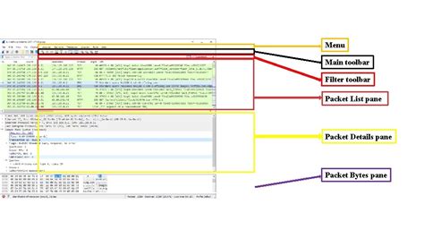 Wireshark UI Menu Main Toolbar Filter Toolbar Packet