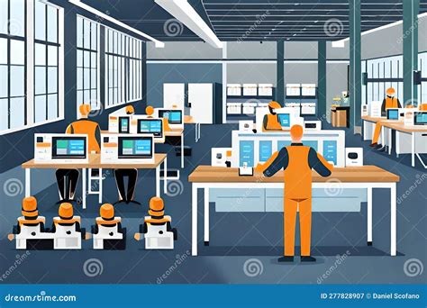 Illustration Of A Real Time Monitoring System S Software Manager Engineers Inspect And Operate